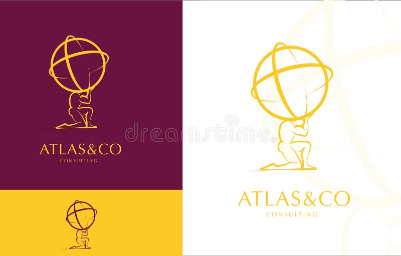 Atlas, Corporate Logo Design Stock Vector - Illustration of mythology ...