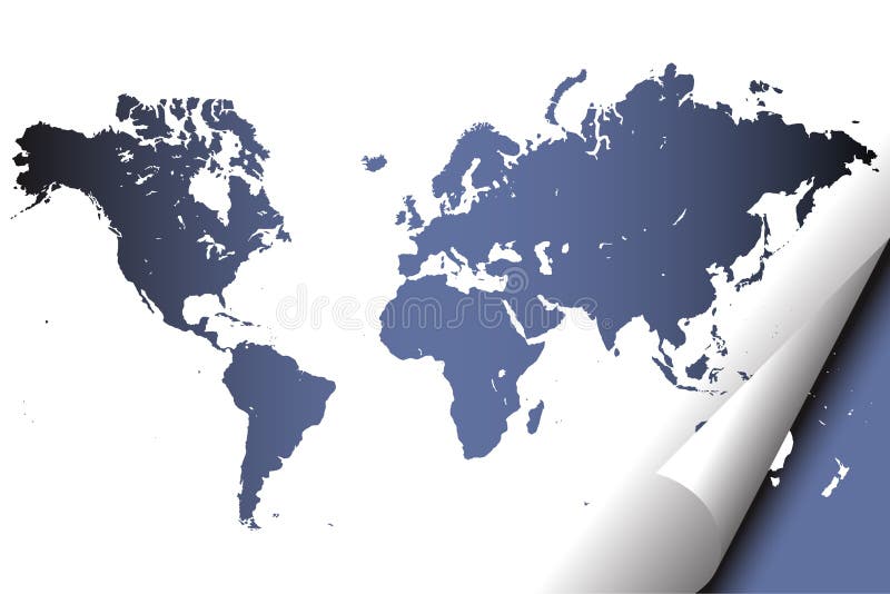 Atlas do mapa de mundo ilustração do vetor. Ilustração de global - 6435776