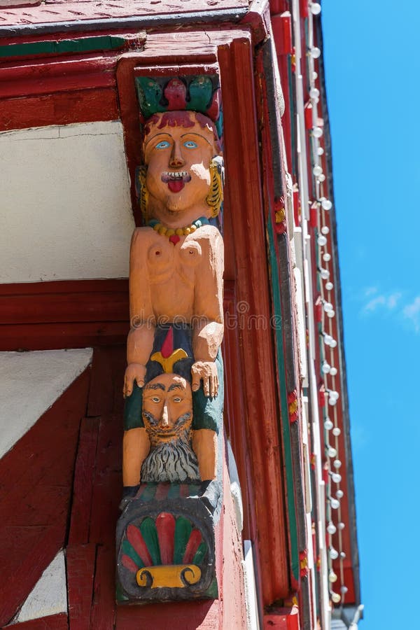 Atlas at a Historical Building in Herborn, Germany Stock Photo - Image ...