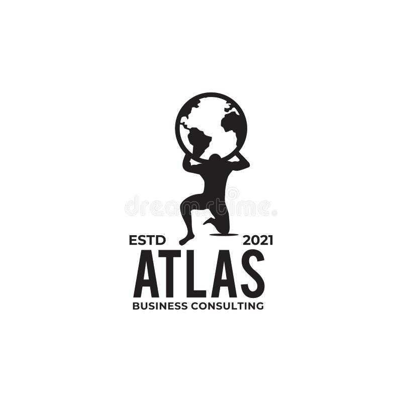 Atlas Hub Globe Logo Design Template Vektor Abbildung - Illustration ...