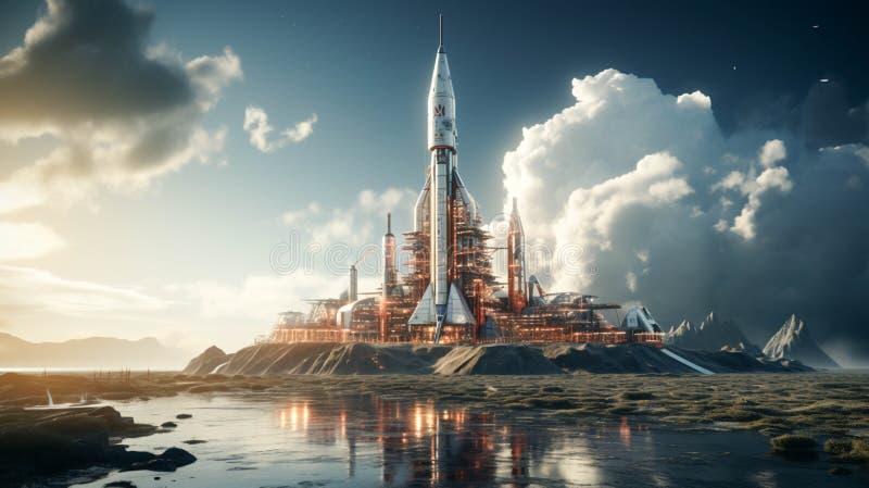 Atlas-5 Launch Close Up Front View Stock Photo - Image of taking, state ...