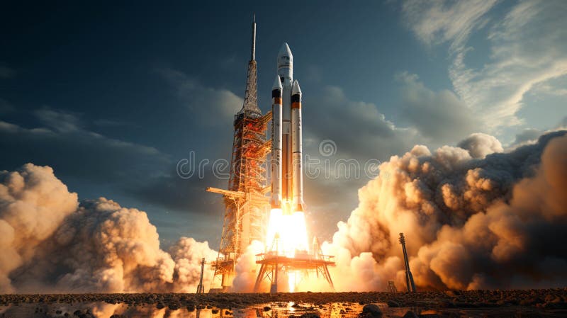 Atlas-5 Launch Close Up Front View Stock Photo - Image of mode ...