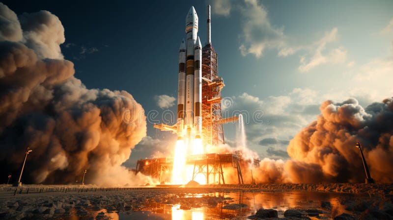 Atlas-5 Launch Close Up Front View Stock Image - Image of mode ...