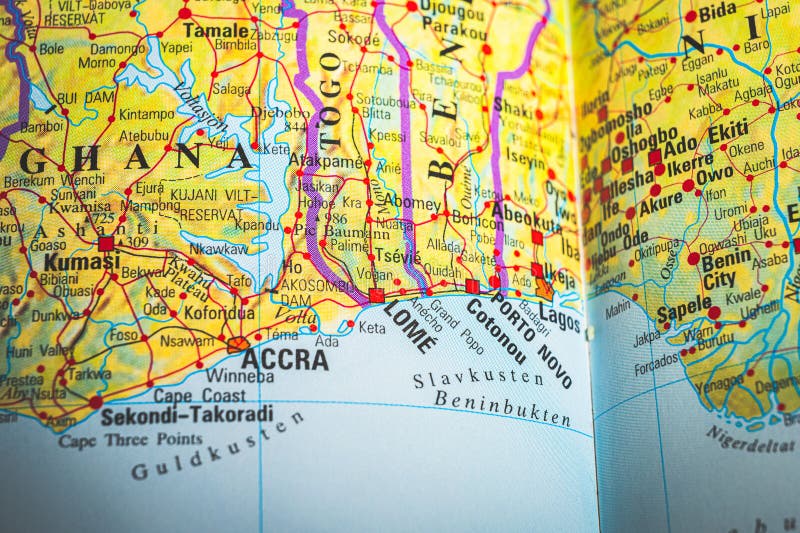Atlas Map of Lome in Togo.. Stock Photo - Image of geography ...