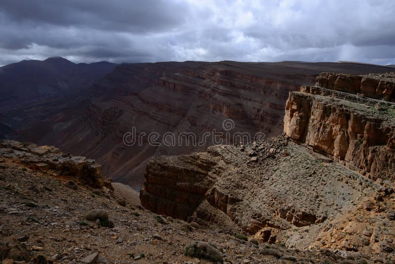 Cloudy Sky Over Atlas Mountains, Morocco Stock Photo - Image of morocco ...