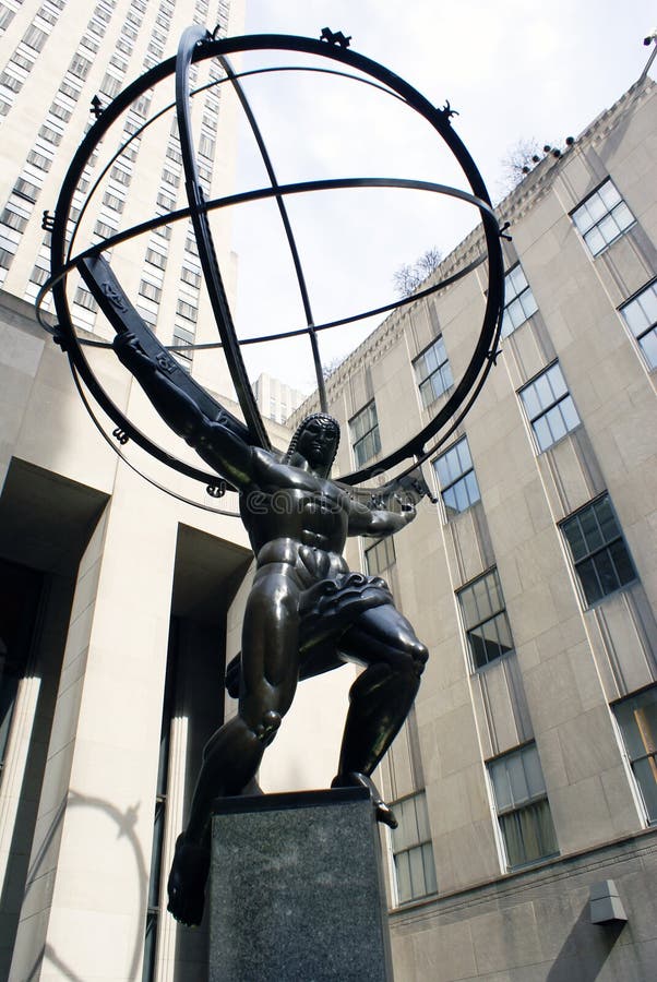 Atlas Statue editorial photo. Image of architecture, manhattan - 26080521