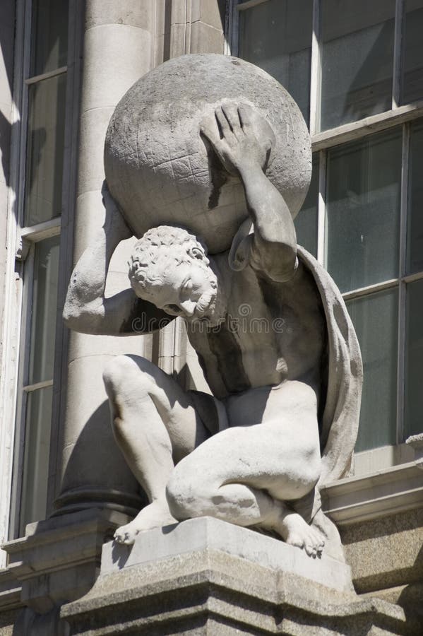 Atlas Statue, City of London Stock Photo - Image of carry, victorian ...
