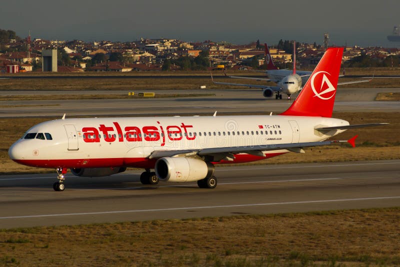 Atlasjet Airbus A320 editorial stock photo. Image of airbus - 46444103