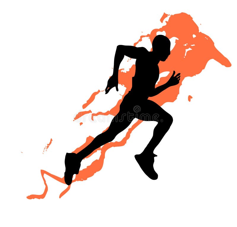 Atleta ilustración del vector. Ilustración de silueta - 43304668