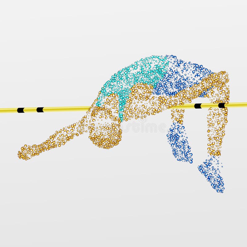Atletiek. Hoogspringen vector illustratie. Illustration of activiteit ...