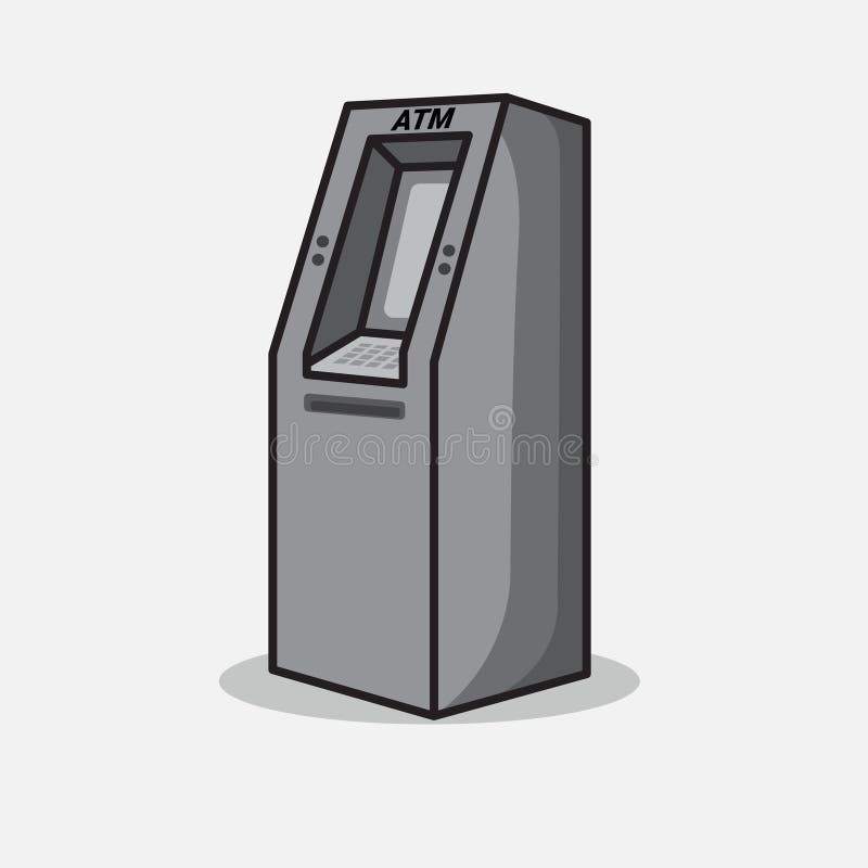 Vector Cartoon ATM Machine Illustration Vector for Designs Stock Vector ...