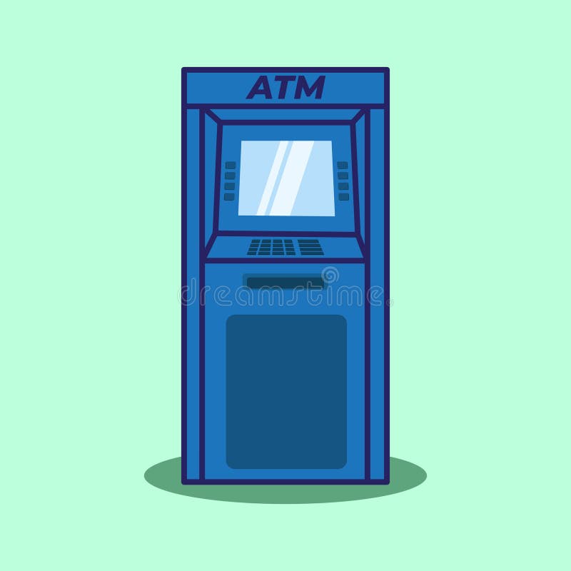 Vector Cartoon ATM Machine Illustration Vector for Designs Stock Vector ...