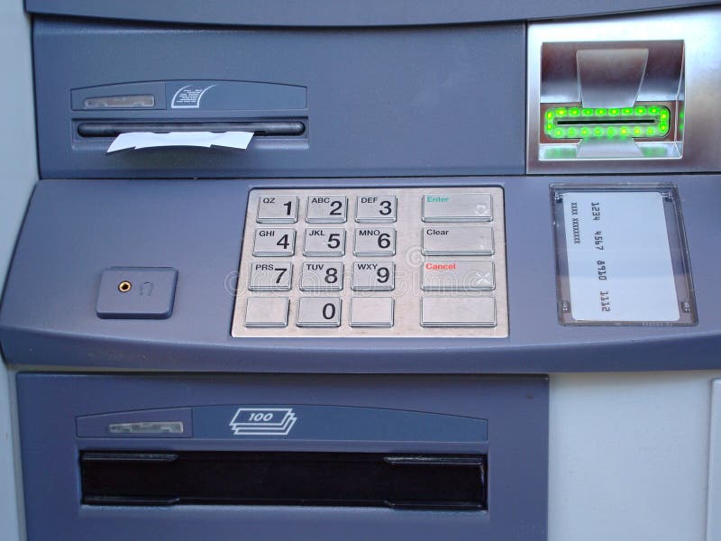 ATM stock image. Image of teller, buttons, computer, money - 3848979