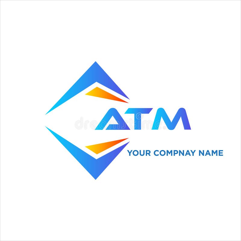 ATM Abstract Technology Logo Design on White Background. ATM Creative ...