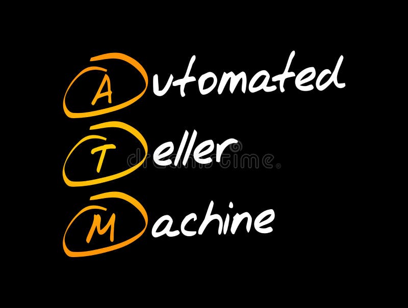 ATM - Automated Teller Machine Acronym Stock Illustration ...