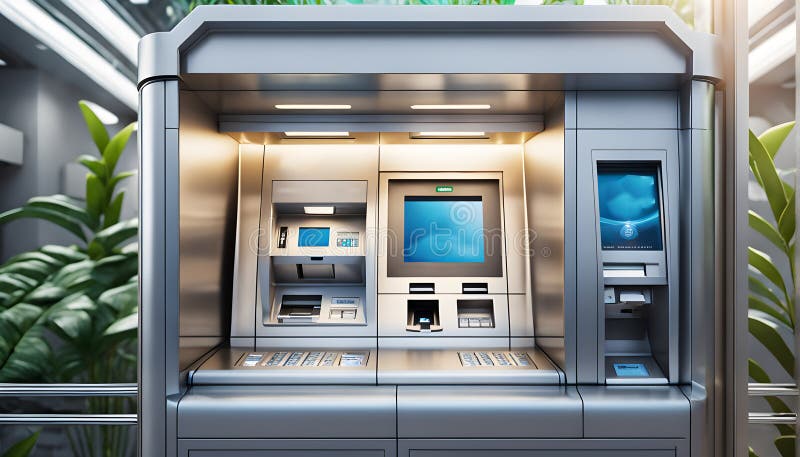 ATM Automated Teller Machines Stock Illustration - Illustration of ...