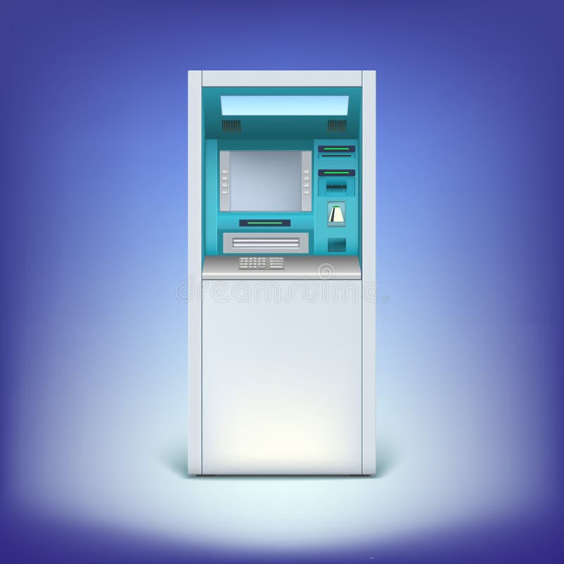 Atm on background stock vector. Illustration of monitor - 41201314