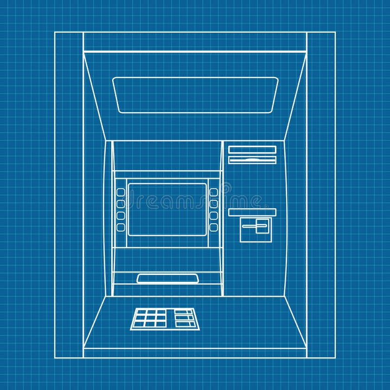 ATM. Bank Machine. Automated Teller Machine. Vector Illustration on ... ATM. Bank Machine. Automated Teller Machine. Vector Illustration on ...