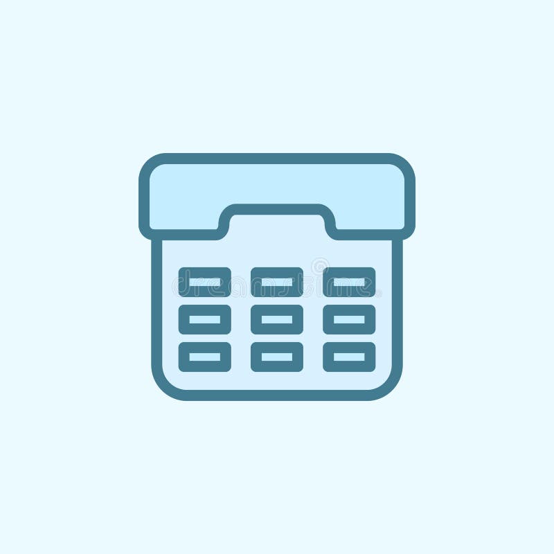 ATM Button Field Outline Icon. Element of 2 Color Simple Icon Stock ...