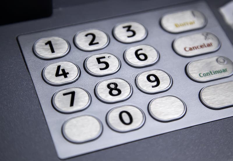ATM buttons stock photo. Image of button, isolated, closeup - 183887544
