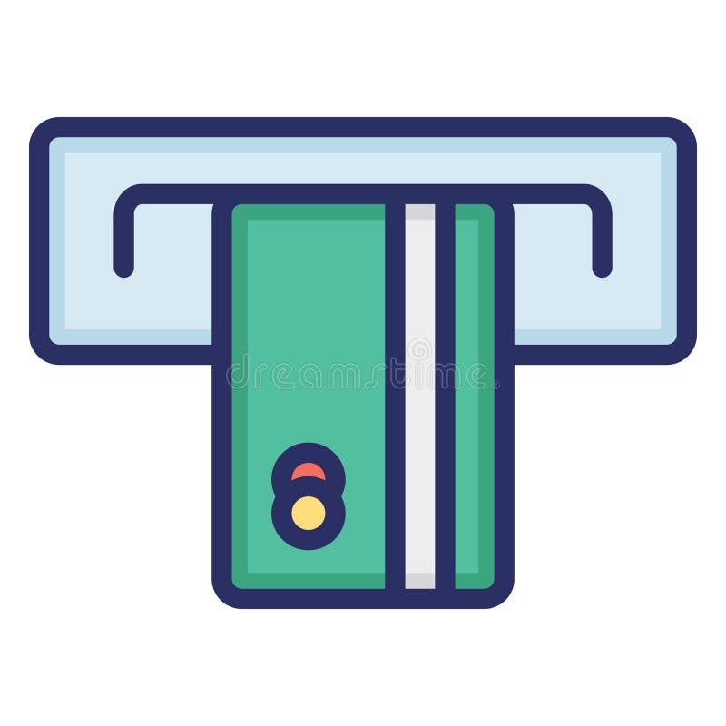 Atm Card Isolated Vector Icon Which Can Easily Modify or Edit Stock ...