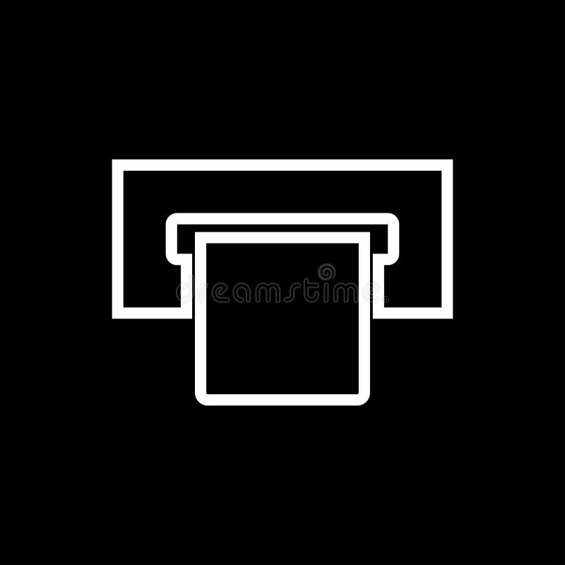 Atm Card Slot White Color Icon . Stock Vector - Illustration of ...