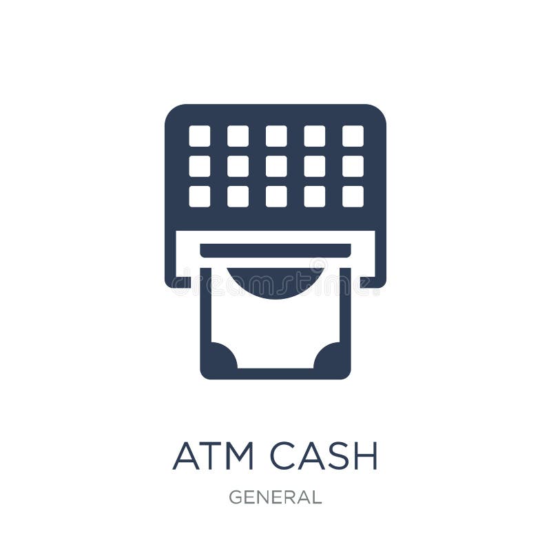 Atm Cash Icon. Trendy Flat Vector Atm Cash Icon on White Background ...