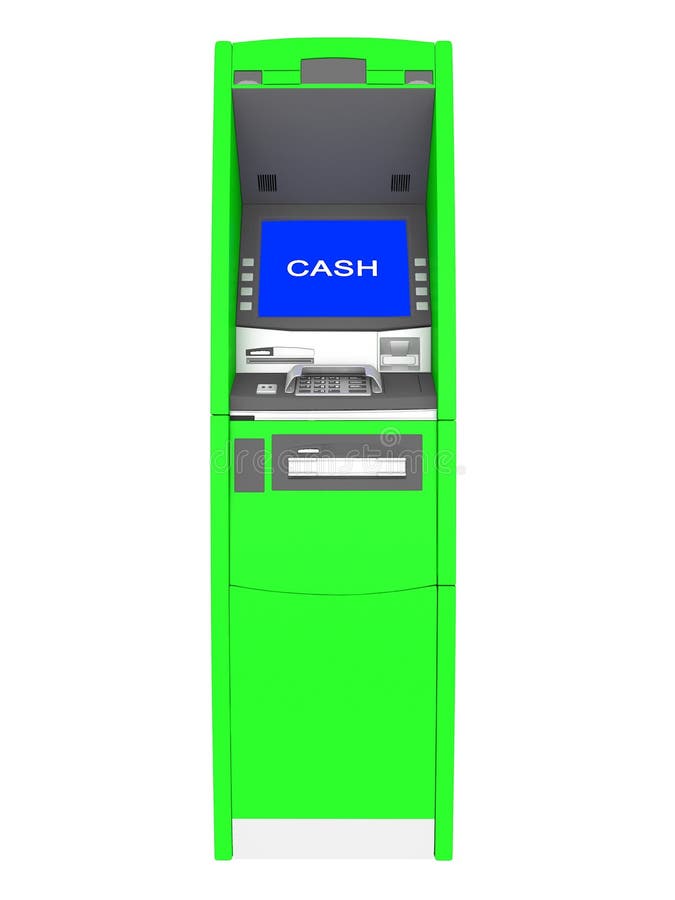 Old Atm Cash Machine with Old Casket Stock Image - Image of case ...