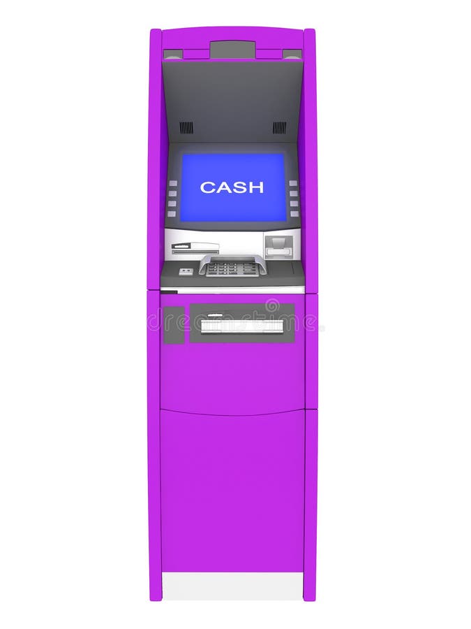 Old Atm Cash Machine with Old Casket Stock Image - Image of case ...