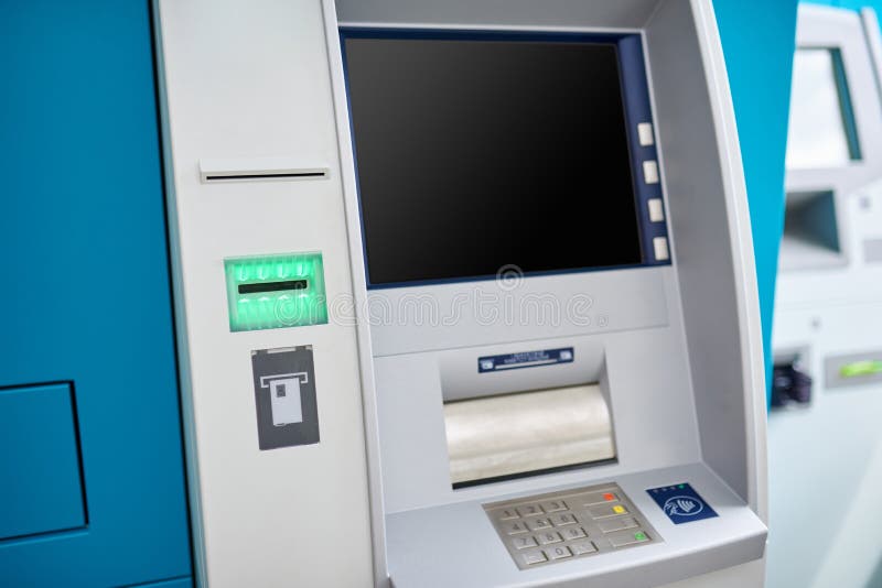ATM Cash Machine, Operating and Functional, No People Around Editorial ...