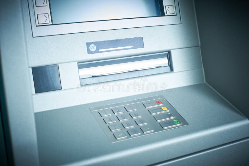 ATM Cash Machine, Operating and Functional, No People Around Stock ...