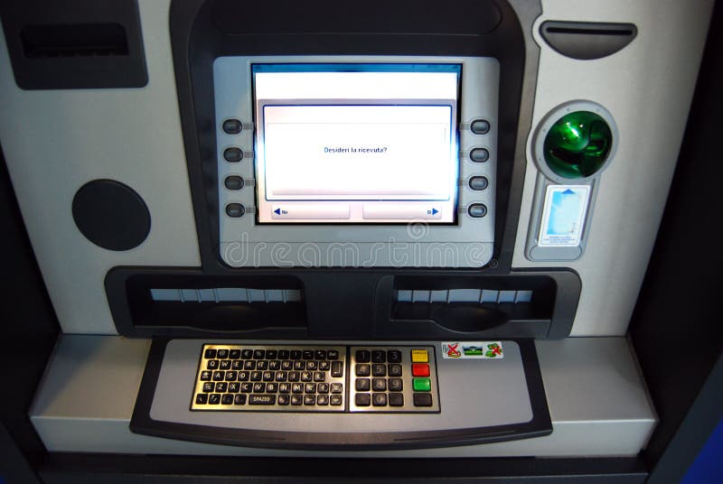Atm Money Machine, Automated Cash Point Stock Image - Image of deposit ...