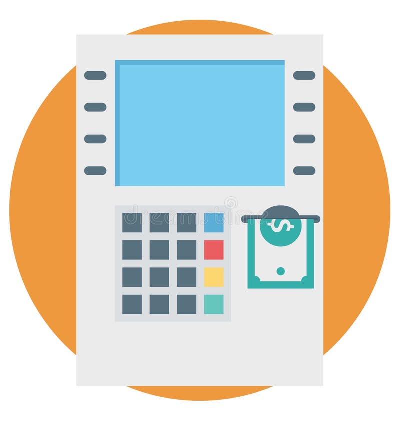 Atm Code Color Isolated Vector Icon that Easily Can Be Modified and ...