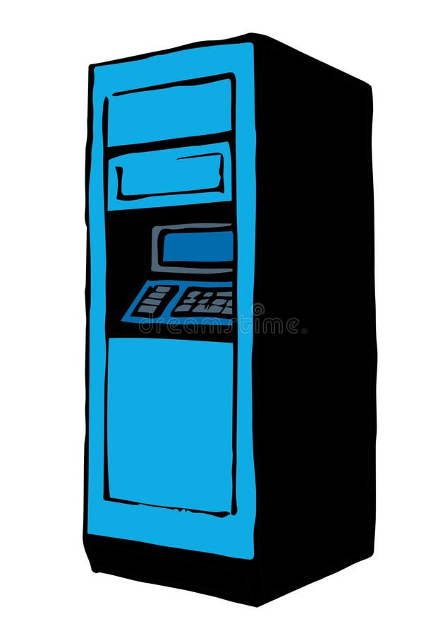 ATM Device Icon. Vector Drawing Stock Illustration - Illustration of ...