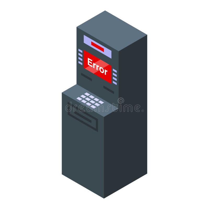 Atm is Displaying an Error Message on the Screen Stock Illustration ... Atm is Displaying an Error Message on the Screen Stock Illustration ...