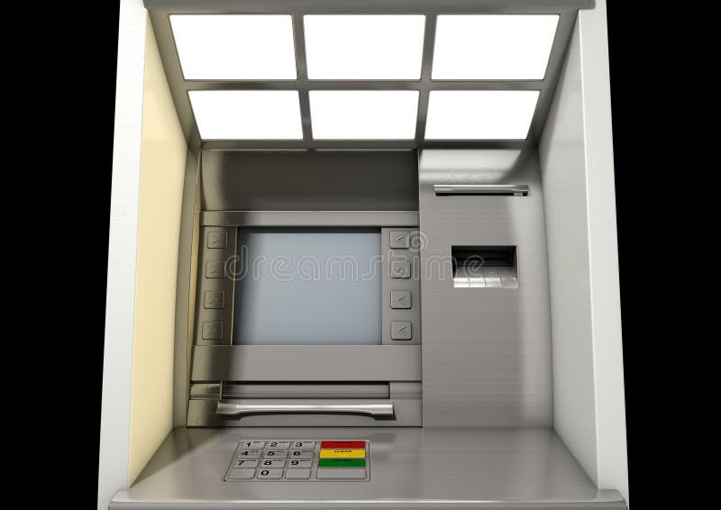 Atm Facade Closeup stock photo. Image of monitor, electronic - 59504542