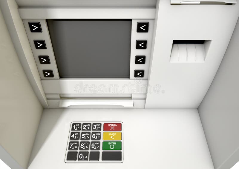 ATM Keypad Closeup stock illustration. Illustration of metal - 59177053