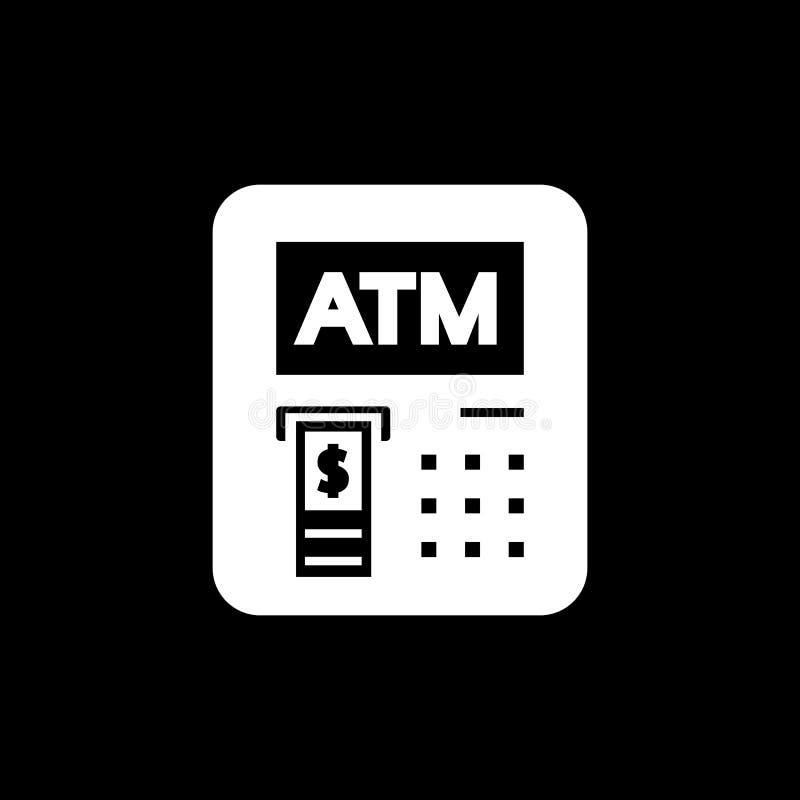 ATM Icon Flat Style Simple Vector Illustration Stock Vector ...