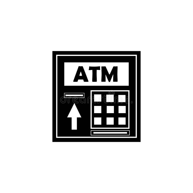 Atm icon logo vector stock illustration. Illustration of automated ...