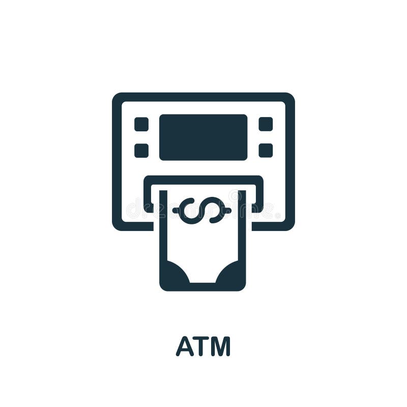 Atm Icon. Simple Element from Banking Collection. Creative Atm Icon for ...