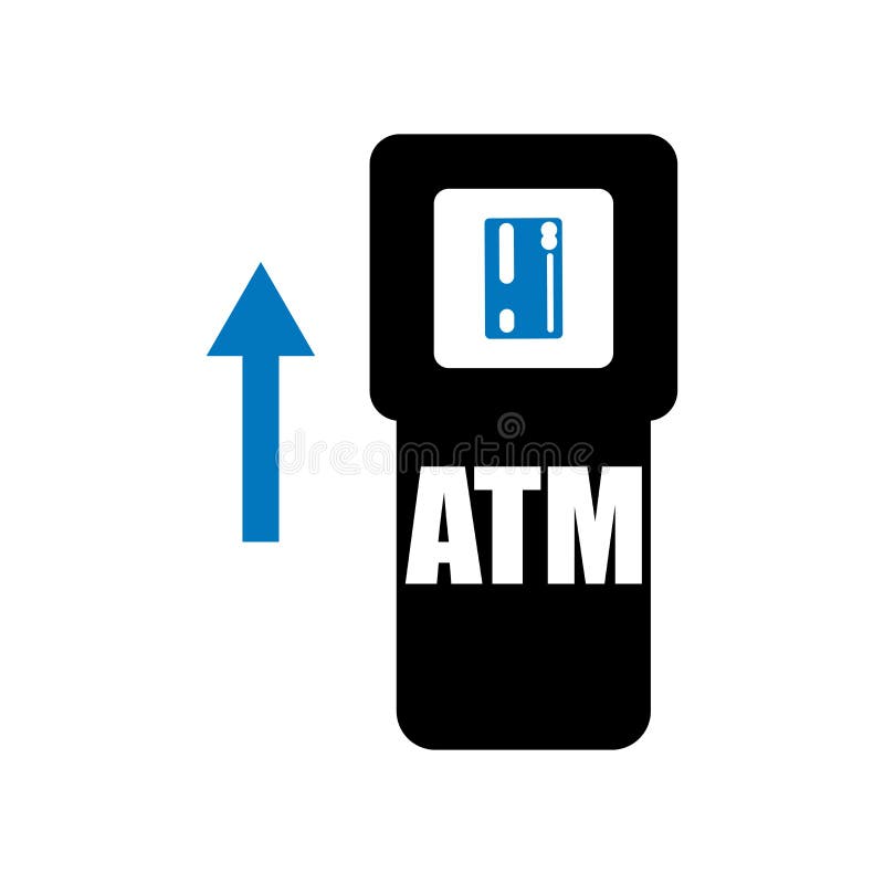 Atm Icon Vector Sign and Symbol Isolated on White Background, Atm Logo ...