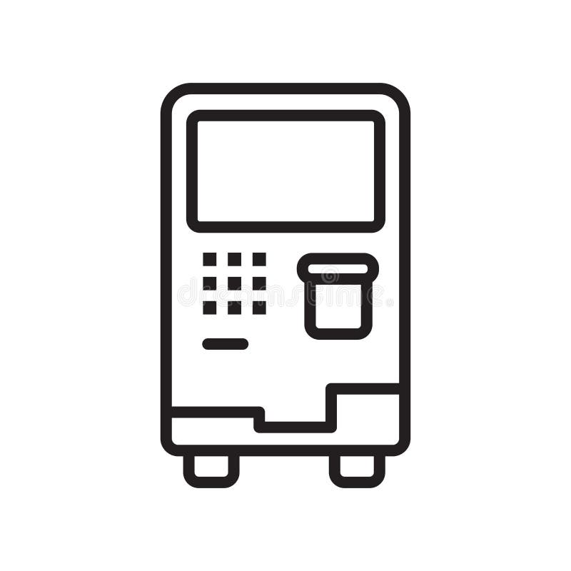 Atm Icon Vector Sign and Symbol Isolated on White Background, at Stock ...