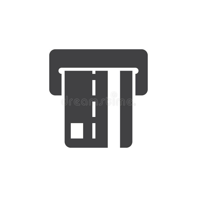 Atm Icon Vector, Solid Logo, Pictogram Isolated on White, Pixel Stock ...