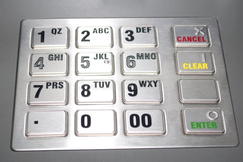 Keypad atm stock image. Image of cash, metallic, keys, macro - 160763