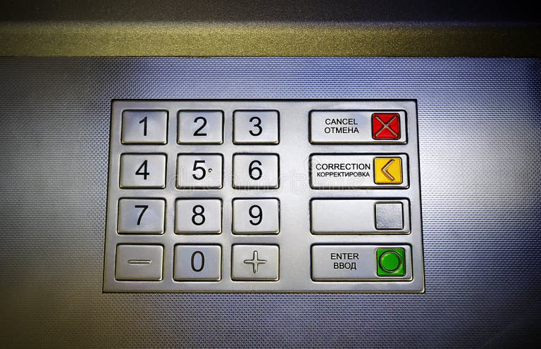 ATM keypad stock photo. Image of change, combination, automatic - 9752202