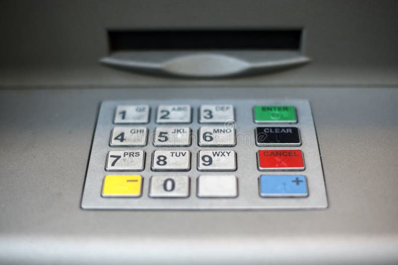 ATM keypad closeup stock image. Image of keypad, machine - 14209263