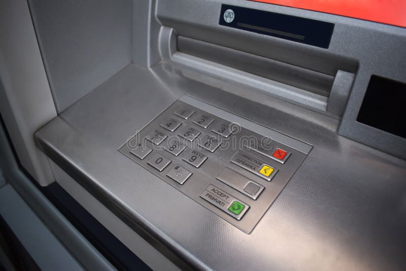 ATM Keypad. Keyboard of Automated Teller Machine Stock Image - Image of ...