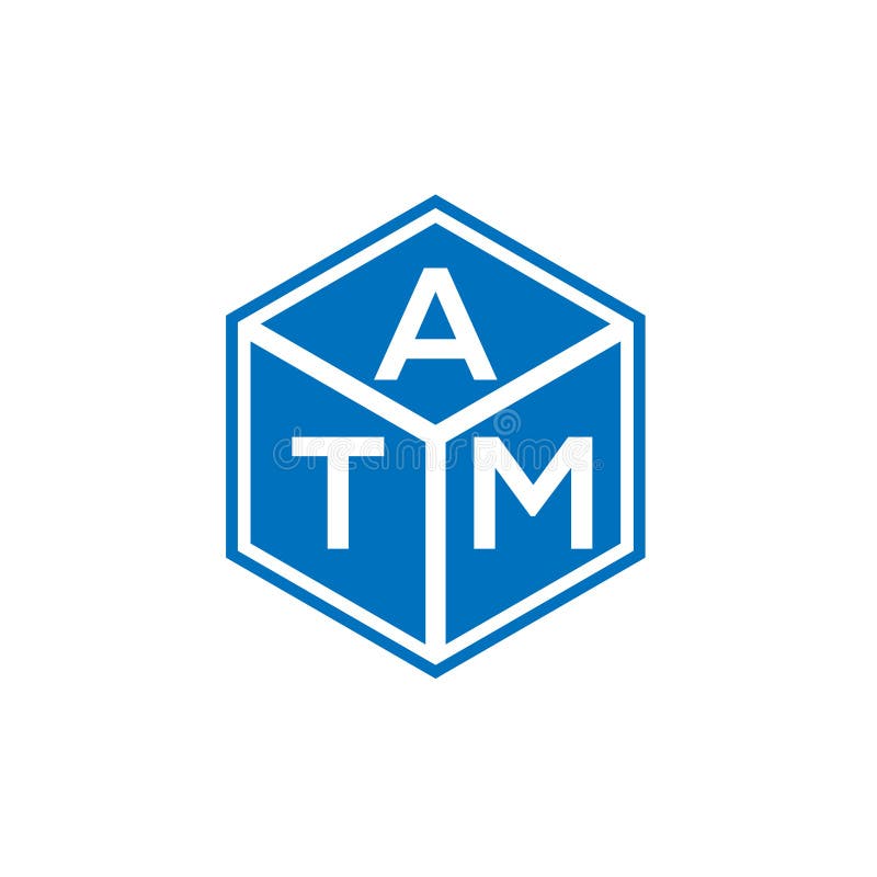 ATM Letter Logo Design on Black Background. ATM Creative Initials ...