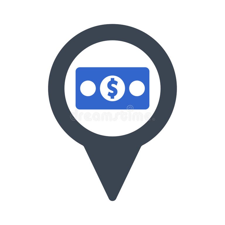 ATM location icon stock vector. Illustration of icon - 263832912