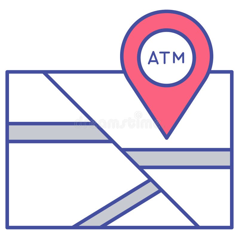 ATM Location Isolated Vector Icon Which Can Easily Modify or Edit Stock ...